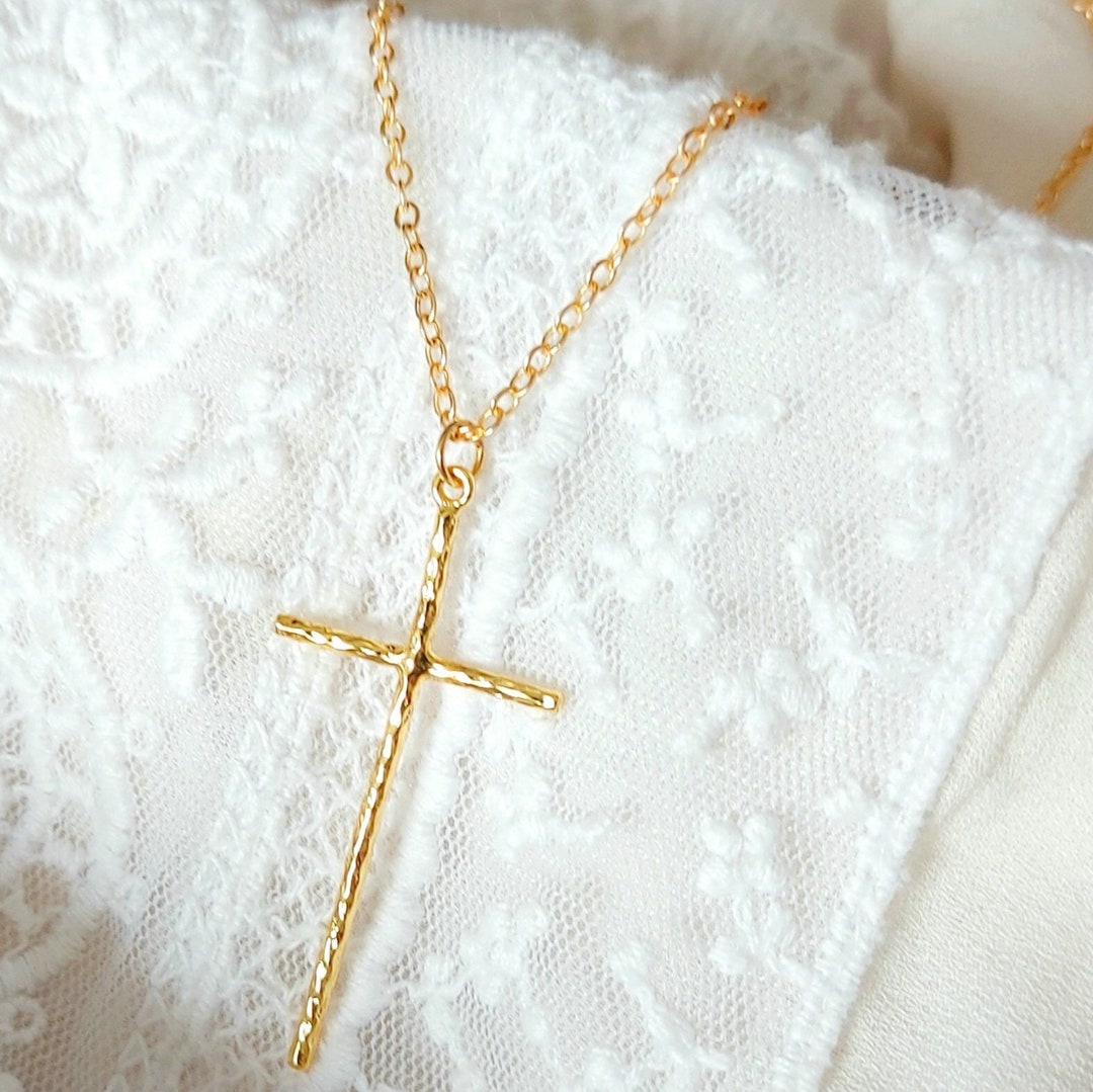 Modern Cross Necklace - Etsy