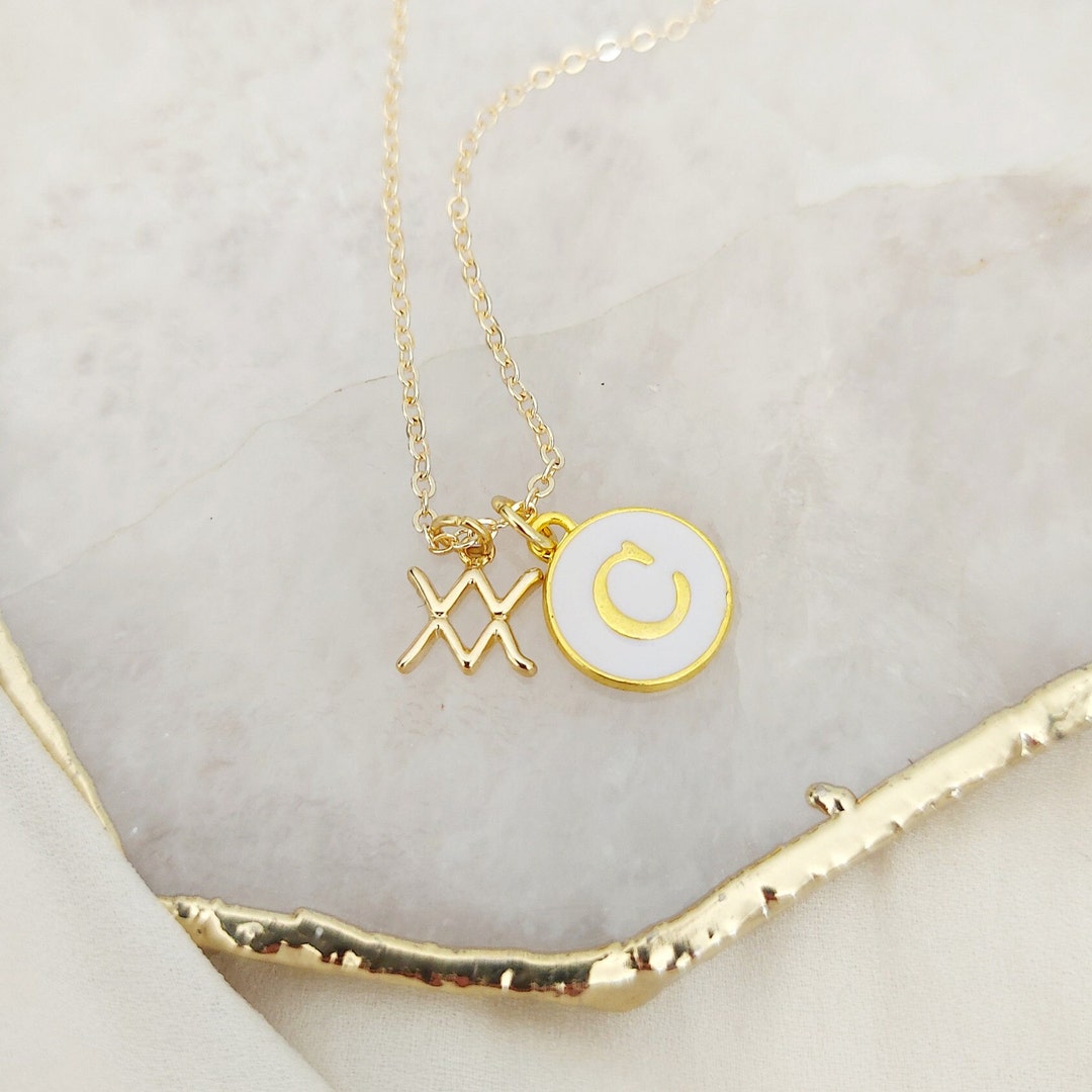 Personalised Zodiac Star Sign Necklace, Horoscope and Initial Necklace ...