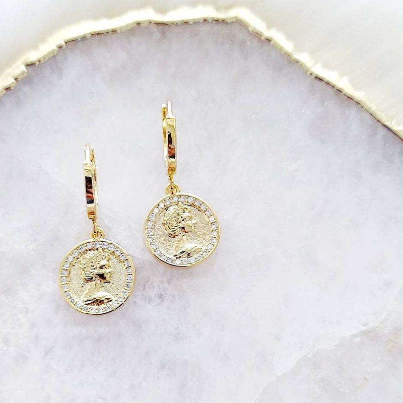 Coin Earrings - Etsy