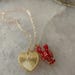 Gold Heart & Red Lobster Charm Necklace, Quirky Gift - Etsy
