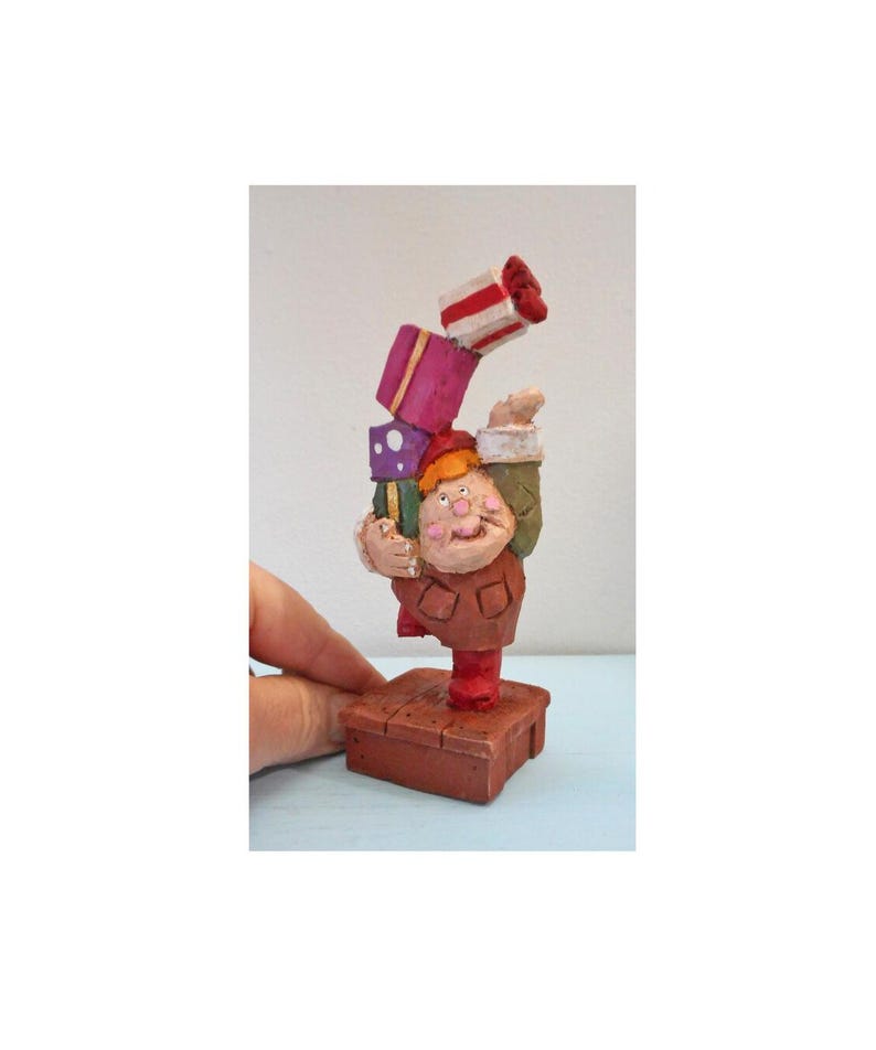 Dancing Christmas Elf With Packages - OOAK - Etsy