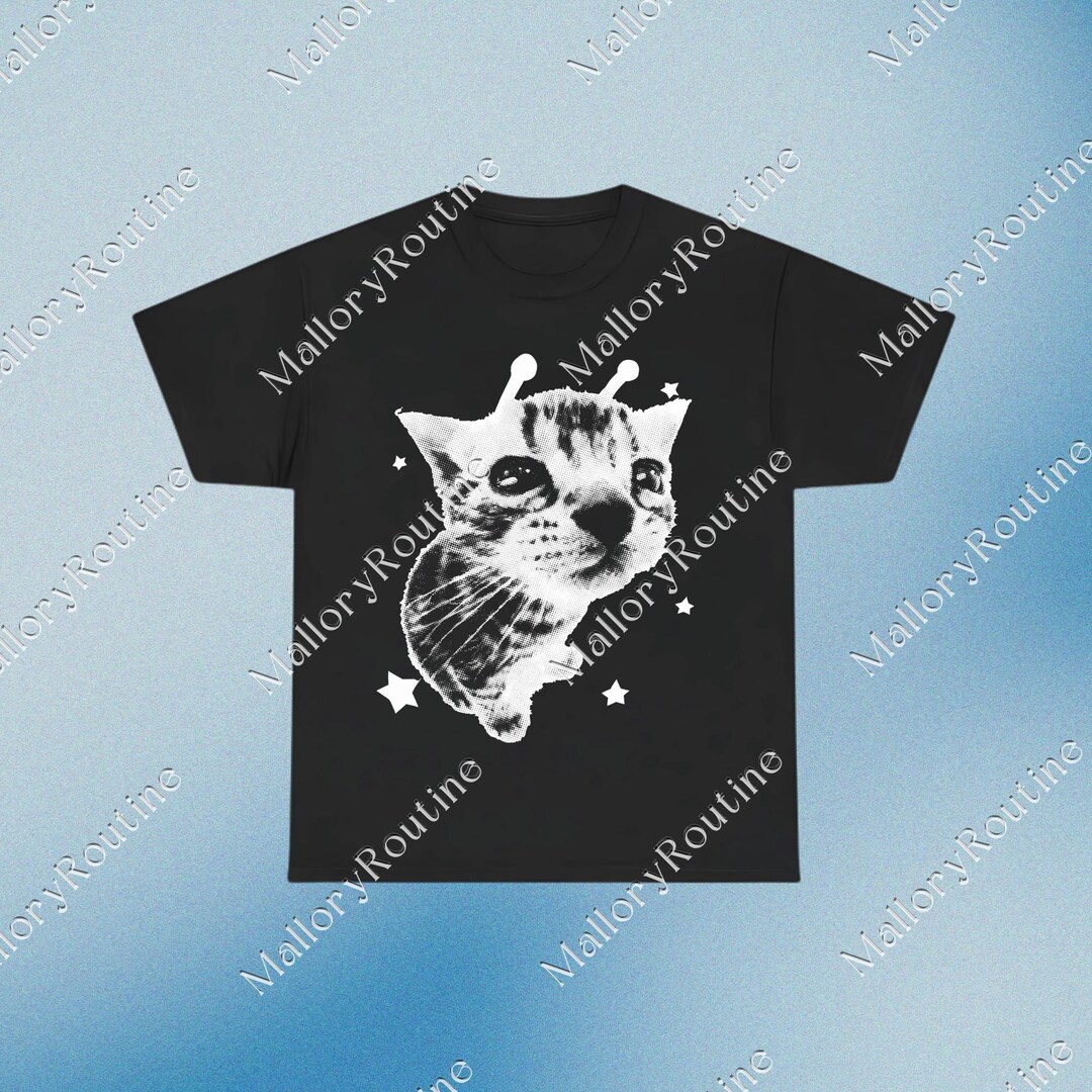 Y2K Alien Cat Meme Digital Download, Retro Silly Cat PNG, Vintage Kitty ...