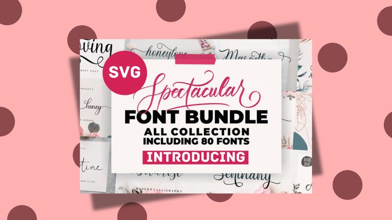 Spectacular Font Bundle, Wedding Font SVG Bundle, Handwritten Fonts ...