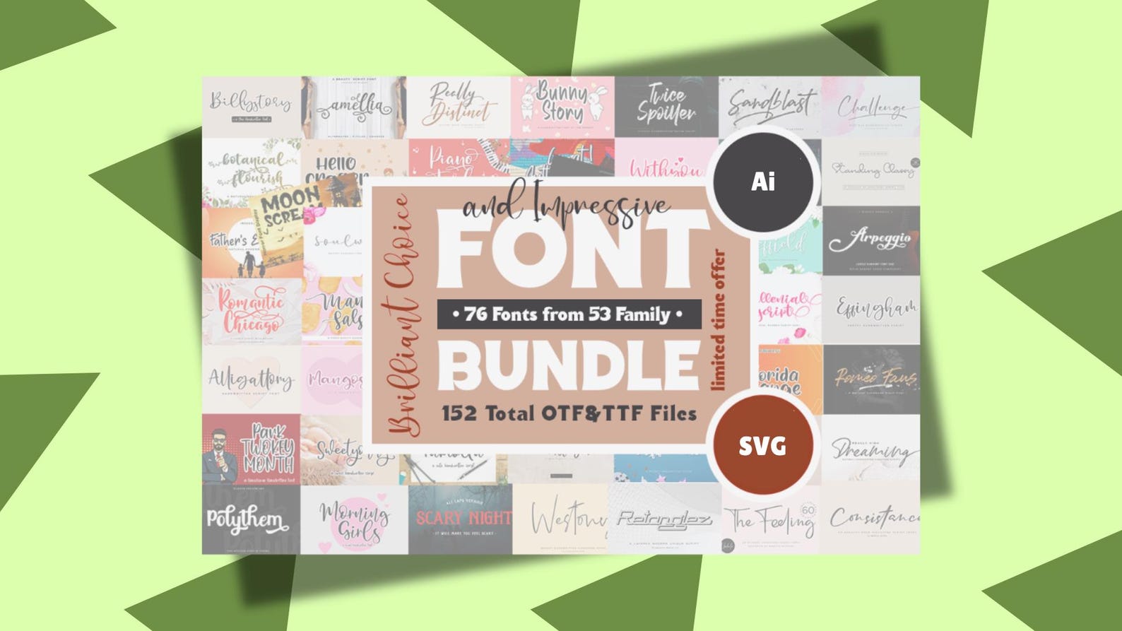 Impressive Font Bundle, Vintage Canva Fonts, Cricut Fonts, Beautiful ...