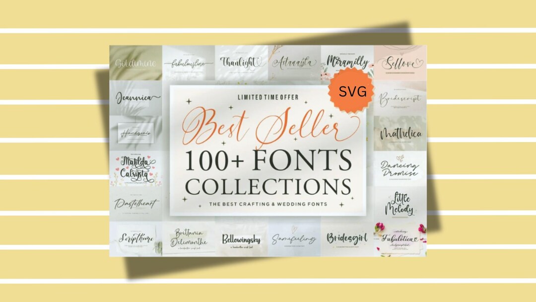 Best Seller Font Bundle - Font Bundle, Handwritten Font, Calligraphy Font, Script Font ...