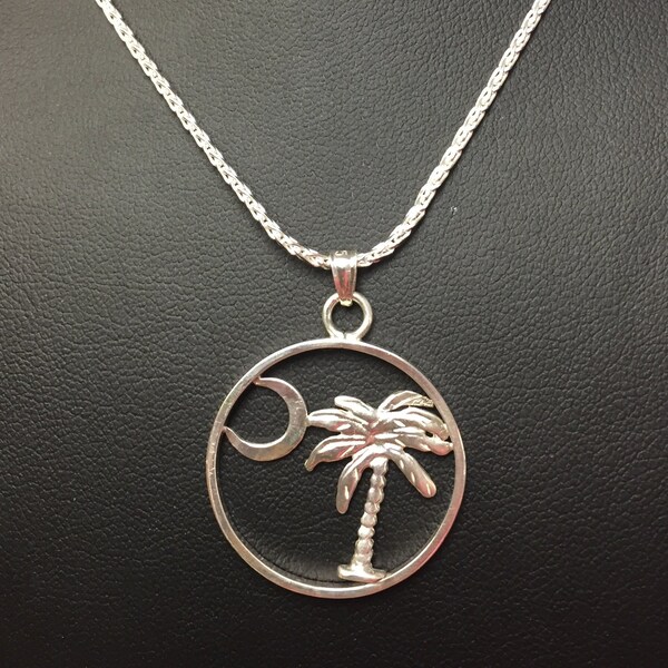 South Carolina Palmetto Tree Necklace - Etsy