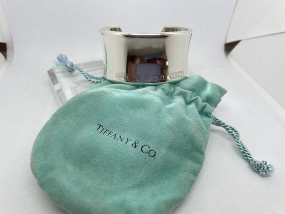 Tiffany & Co. 1837 Wide Sterling Cuff Bracelet Vintage - Gem