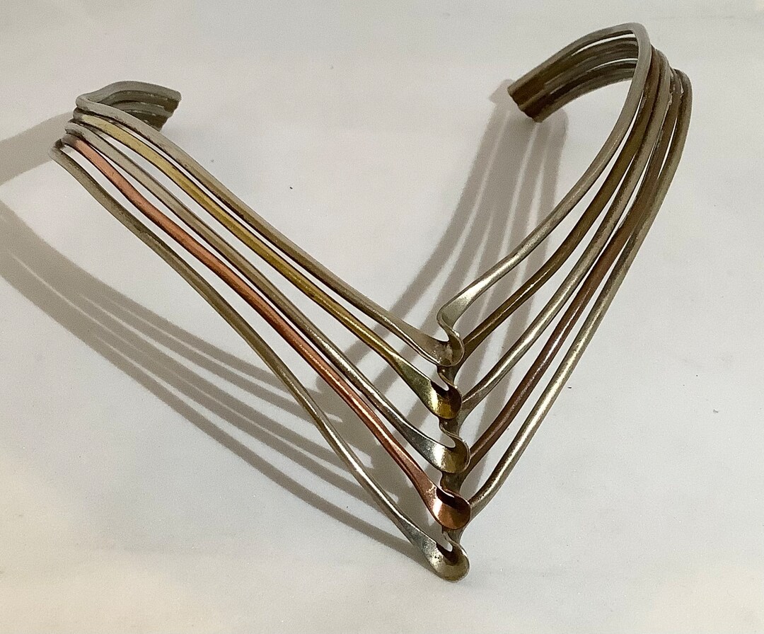 Tri-metal Vintage Neck Collar Necklace - Etsy