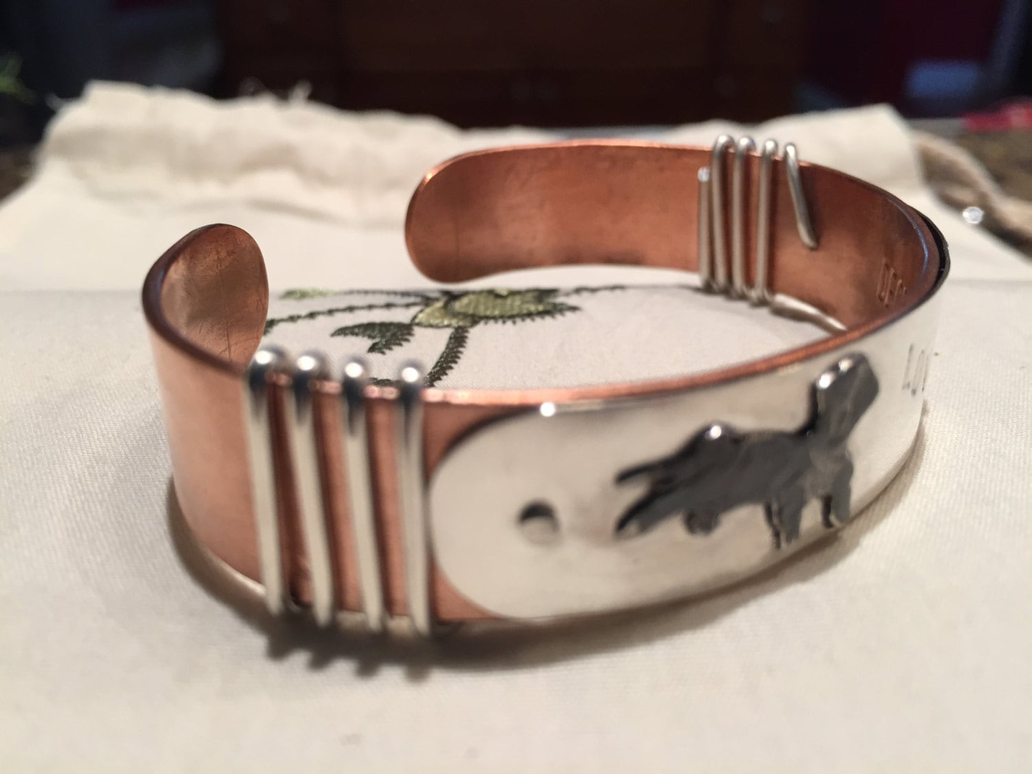 Bernese Mountain Dog Breed Copper and Sterling Memory Cuff - Etsy