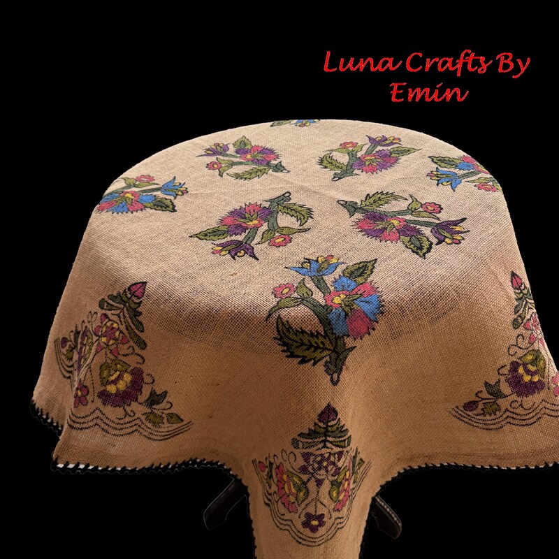 Jute Tablecloth - Etsy