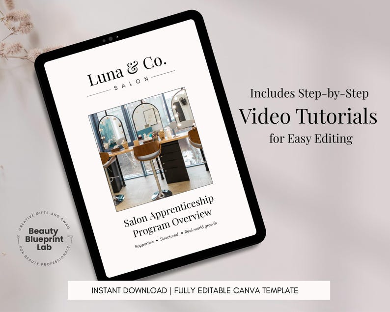 Salon Apprenticeship Program Guide: 12-month Training Timeline (canva ...