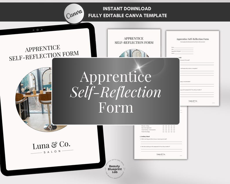 Salon Apprentice Tracker Weekly Progress Journal Template Self ...