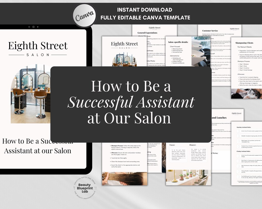 Salon Assistant Training Guide How to Be A Great Salon Assistant ...