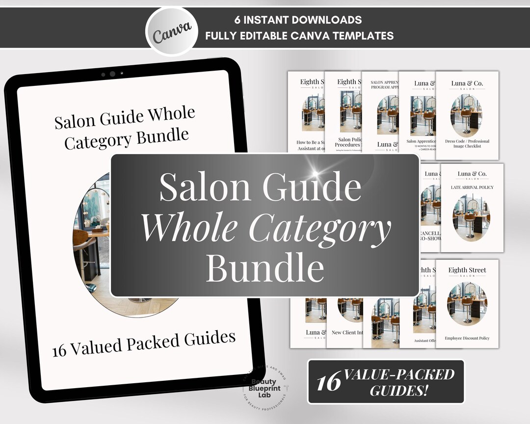 Salon Forms Training Guide Bundle for Stylists Salon Assistant ...