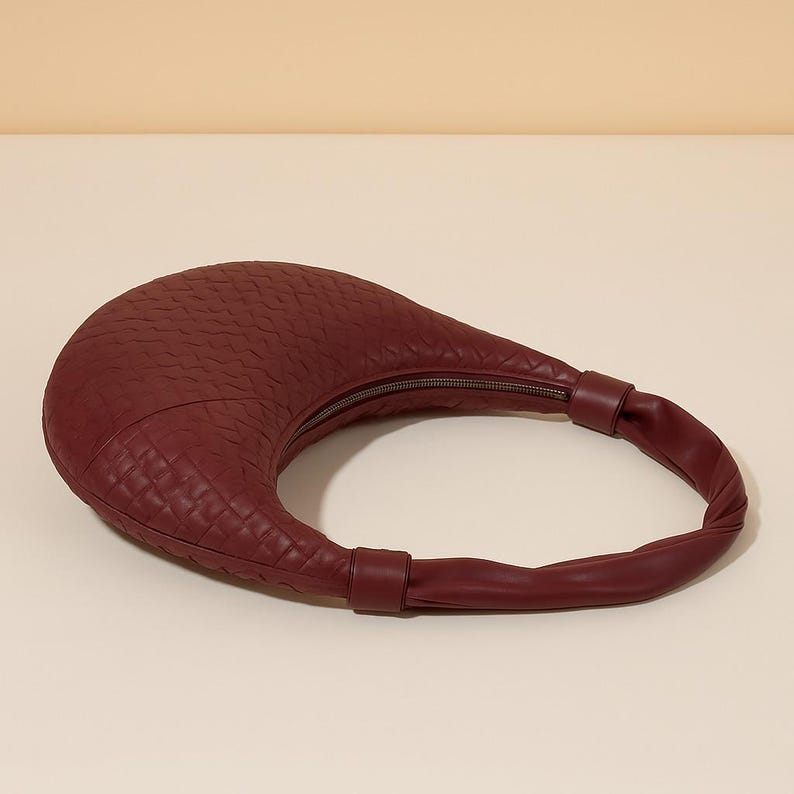 Luxury Woven Crescent Hobo Toth Bag | Old Money Style Half Moon ...