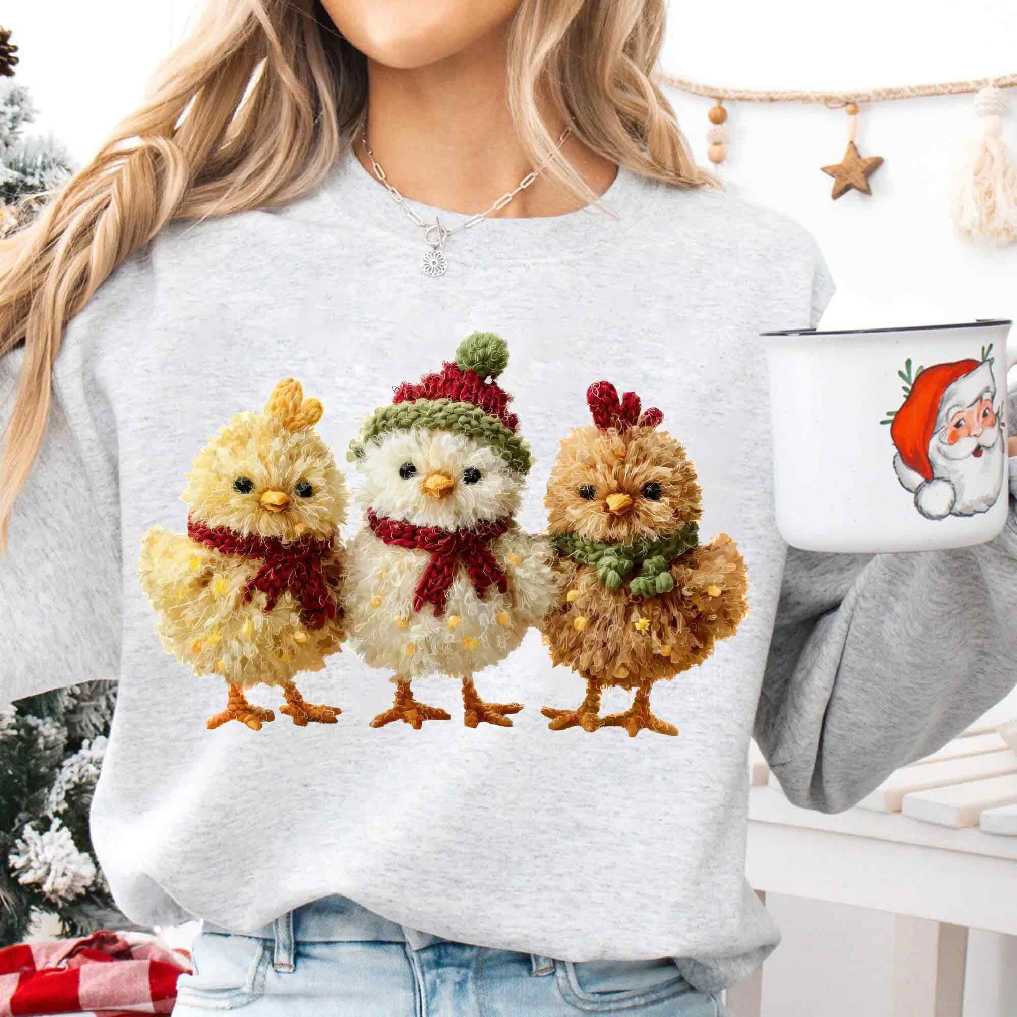 Latch Hook Yarn Crochet Christmas Chickens Design, Digital Download ...