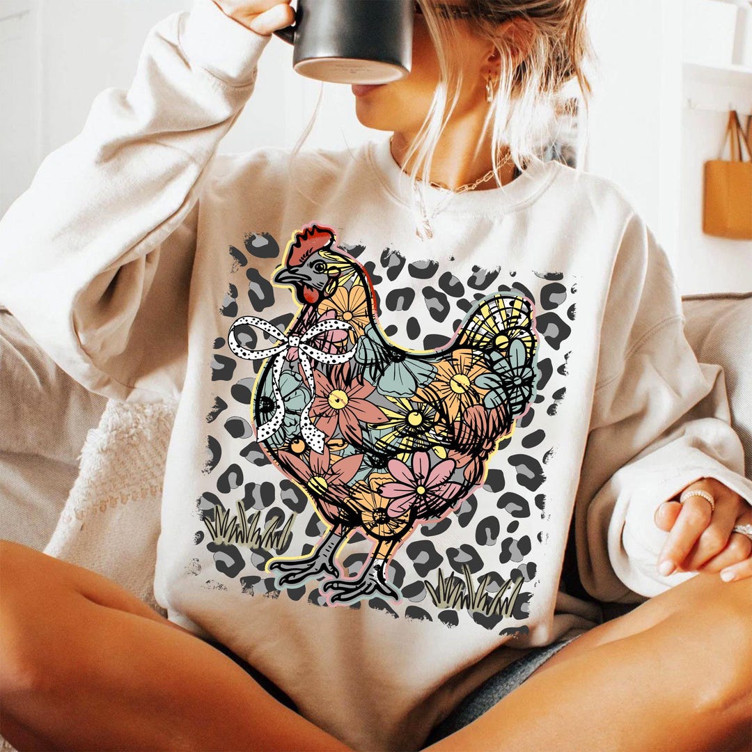 Checkerboard Wildflower Chicken Png, Wildflower Chicken Png, Chicken ...