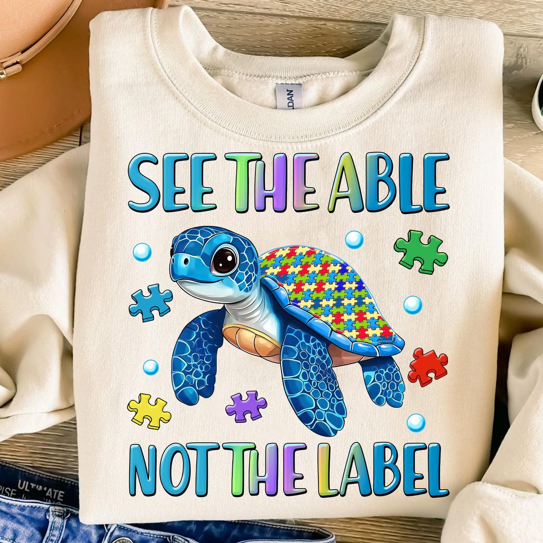 See the Able Not the Label PNG, Autism Awareness Sublimation Design ...