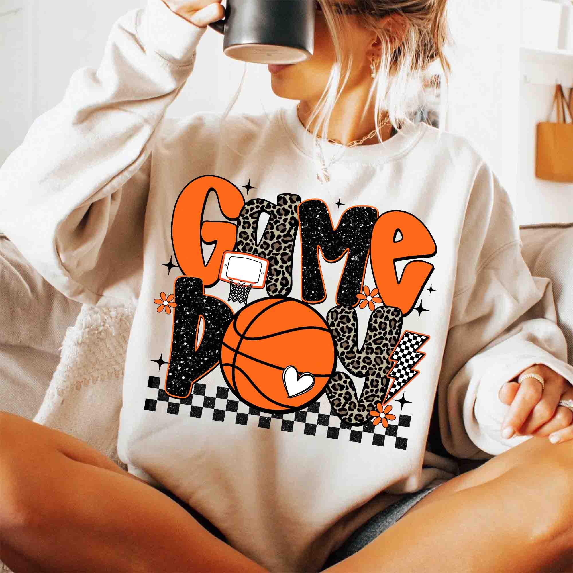 Preppy Neon Basketball Game Day Png, Go Team Png, Basketball Game Day ...