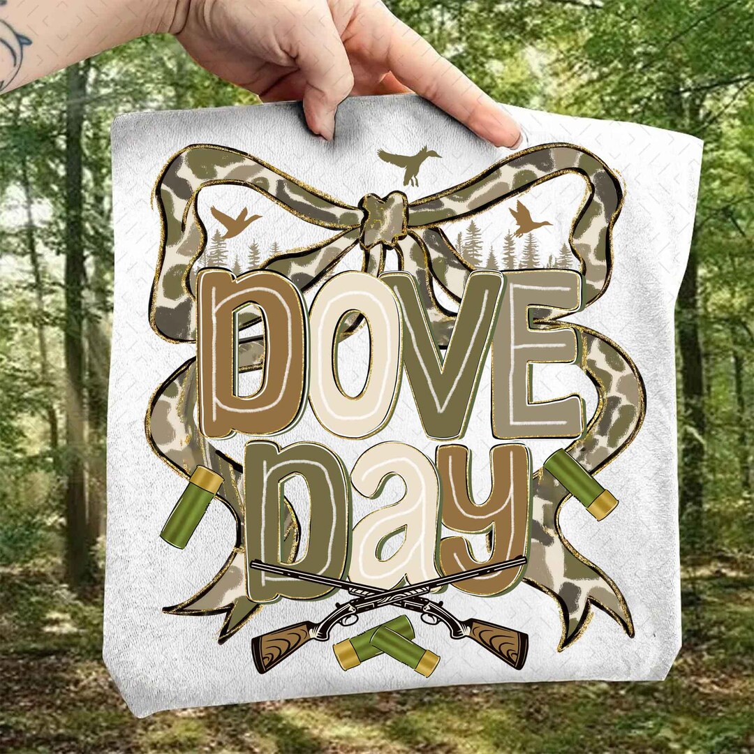 Preppy Dove Day Camo Coquette Bow Png, Deer Hunting , Girls Camo Bow ...