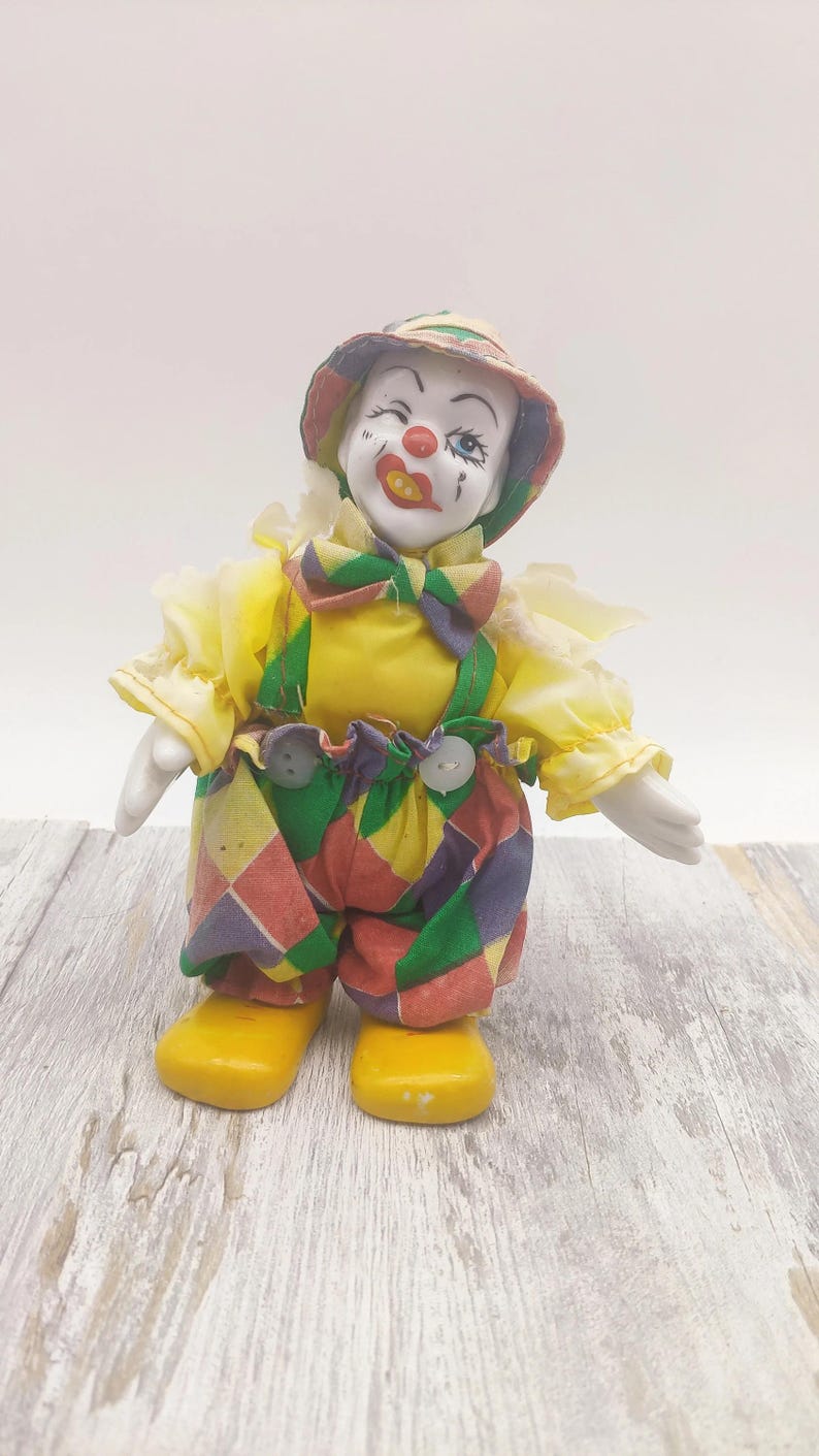Vintage Porcelain, Rare Porcelain Clown, Antique Harlequin, Porcelain ...