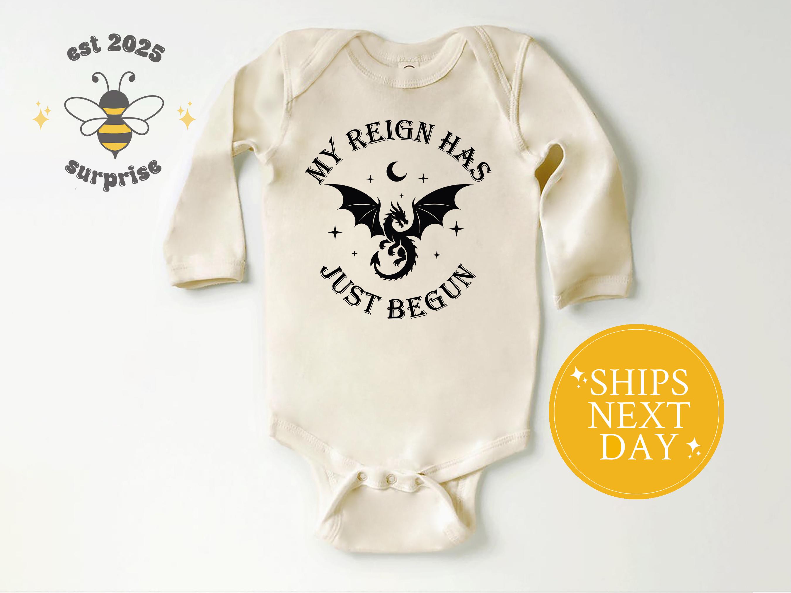 My Reign Has Just Begun Dragon Baby Onesie® - Fantasy Newborn Bodysuit ...