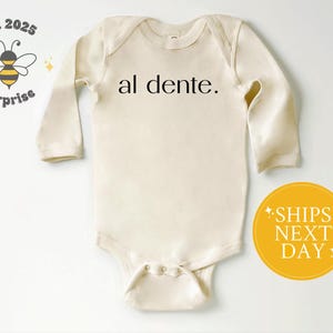 Al Dente. Funny Baby Bodysuit – Pasta Pun Newborn Gift – Minimalist ...