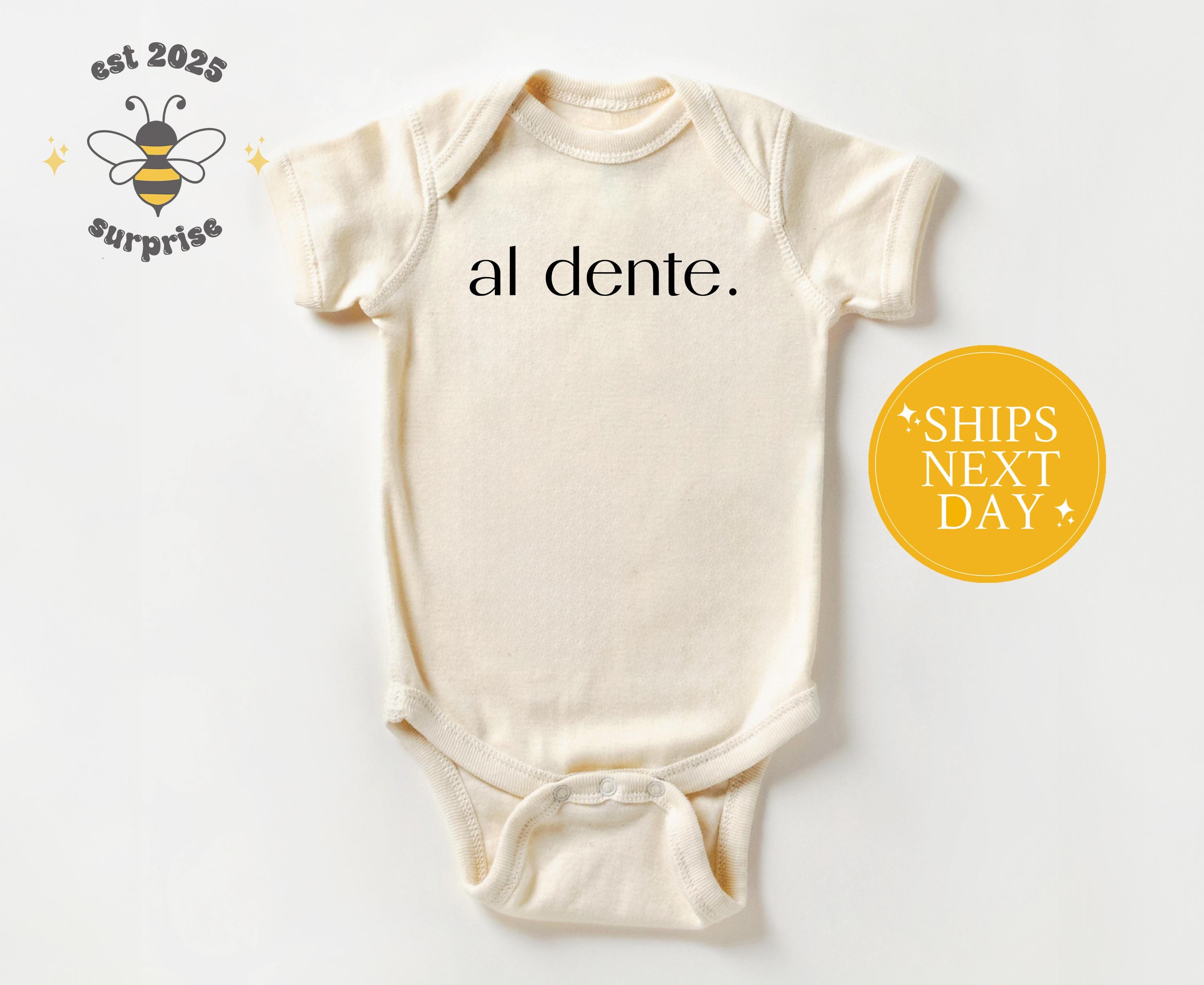Al Dente. Funny Baby Bodysuit – Pasta Pun Newborn Gift – Minimalist ...