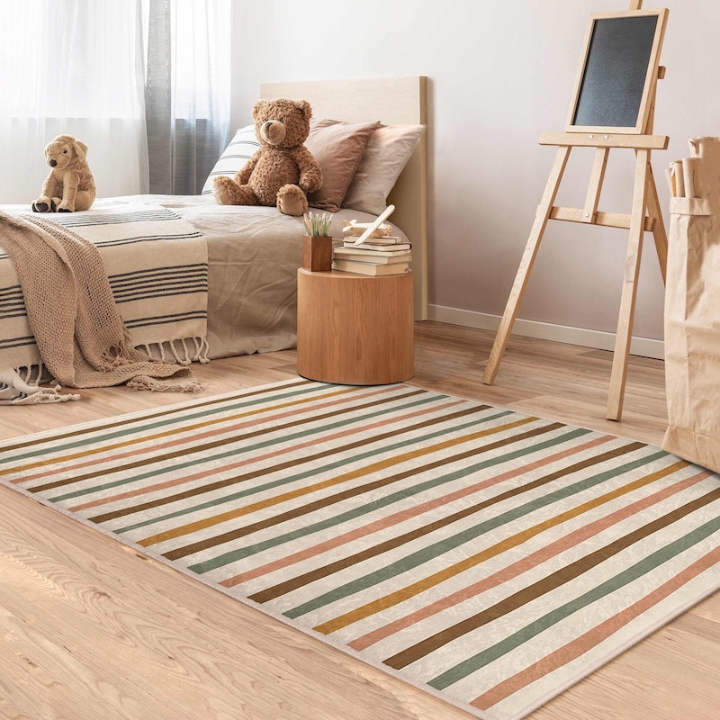 Diagonal Striped Rug - Etsy