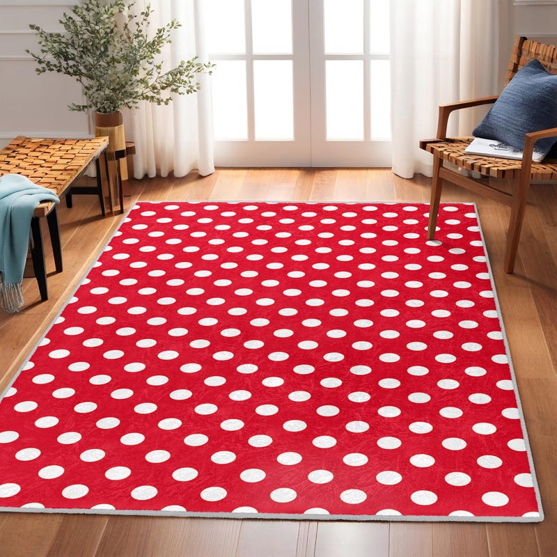 Polka Dot Rug - Etsy