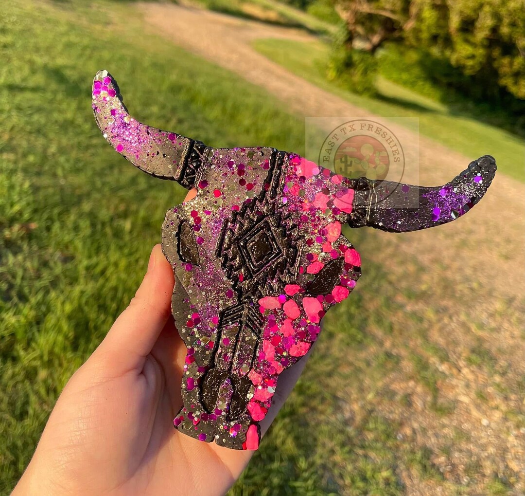 Bull Skull Freshie W/ Stones - Etsy