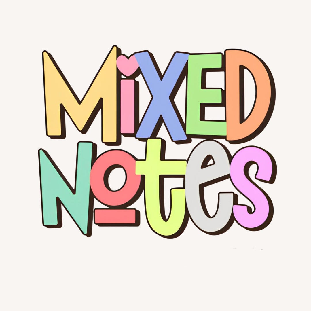 Mixed Notes Font, Goodnotes Cute Handwriting Font for Student Notes ...