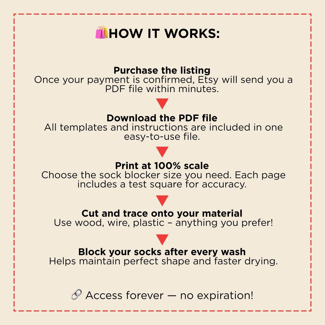 Sock Blocker Templates PDF Printable Sock Blocking Tool Knitting ...