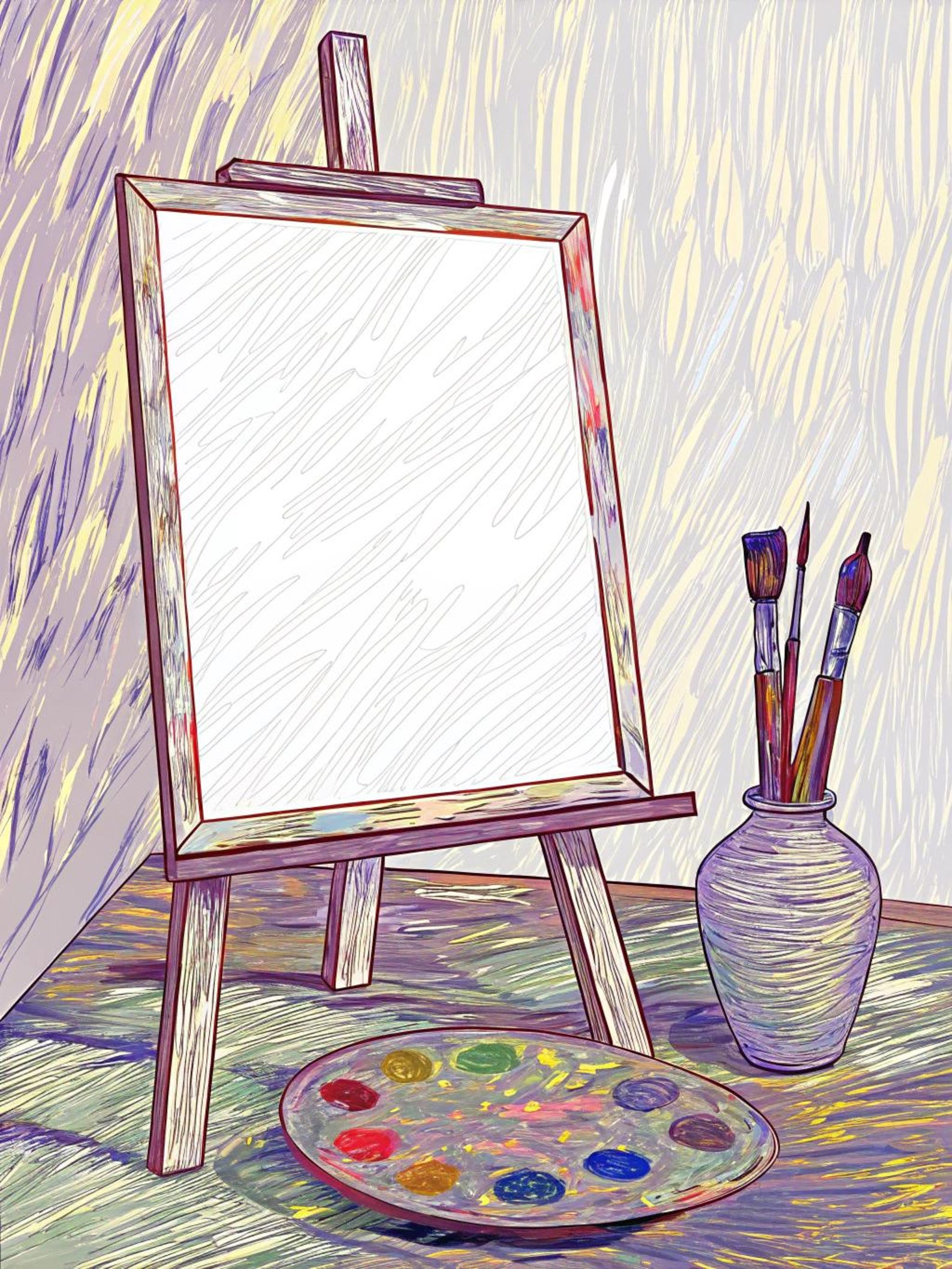 Digital Art Presentation (20 Digital Download)canvas Easel Mockup ...