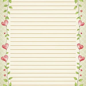 Romantic Stationery: Lined Journal Paper (2x3 Inch PDF) - Etsy
