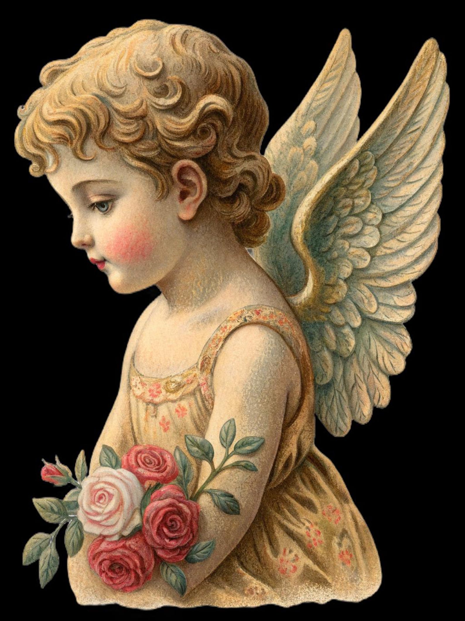 Cherub Art | Impasto Angel, 22 Warm Luminous Colors - Etsy