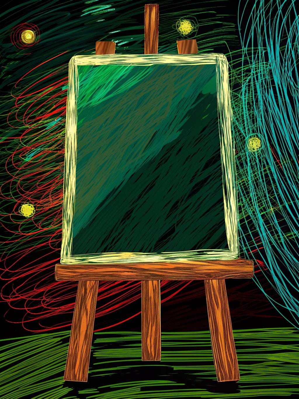 Digital Art Presentation (20 Digital Download)canvas Easel Mockup ...