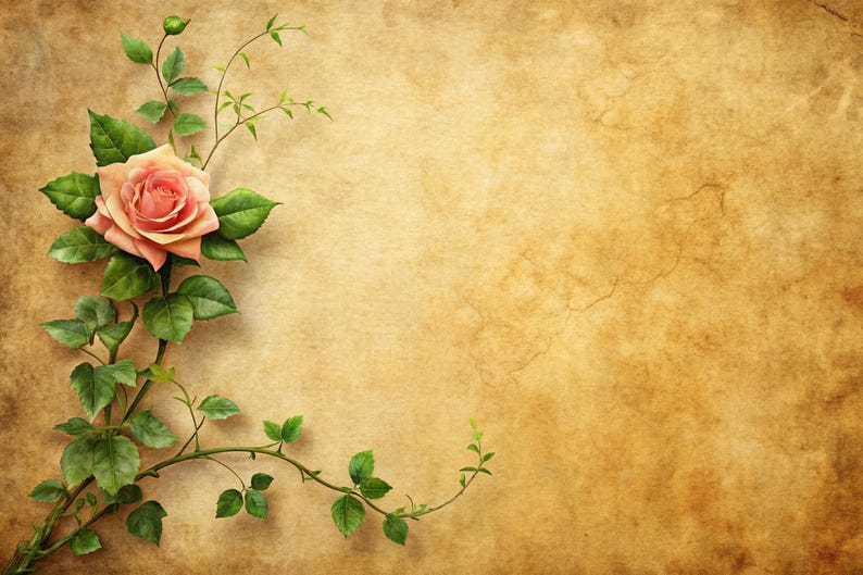 Digital Paper Sheets With Floral Decor 22 Printable Antique Papers for ...