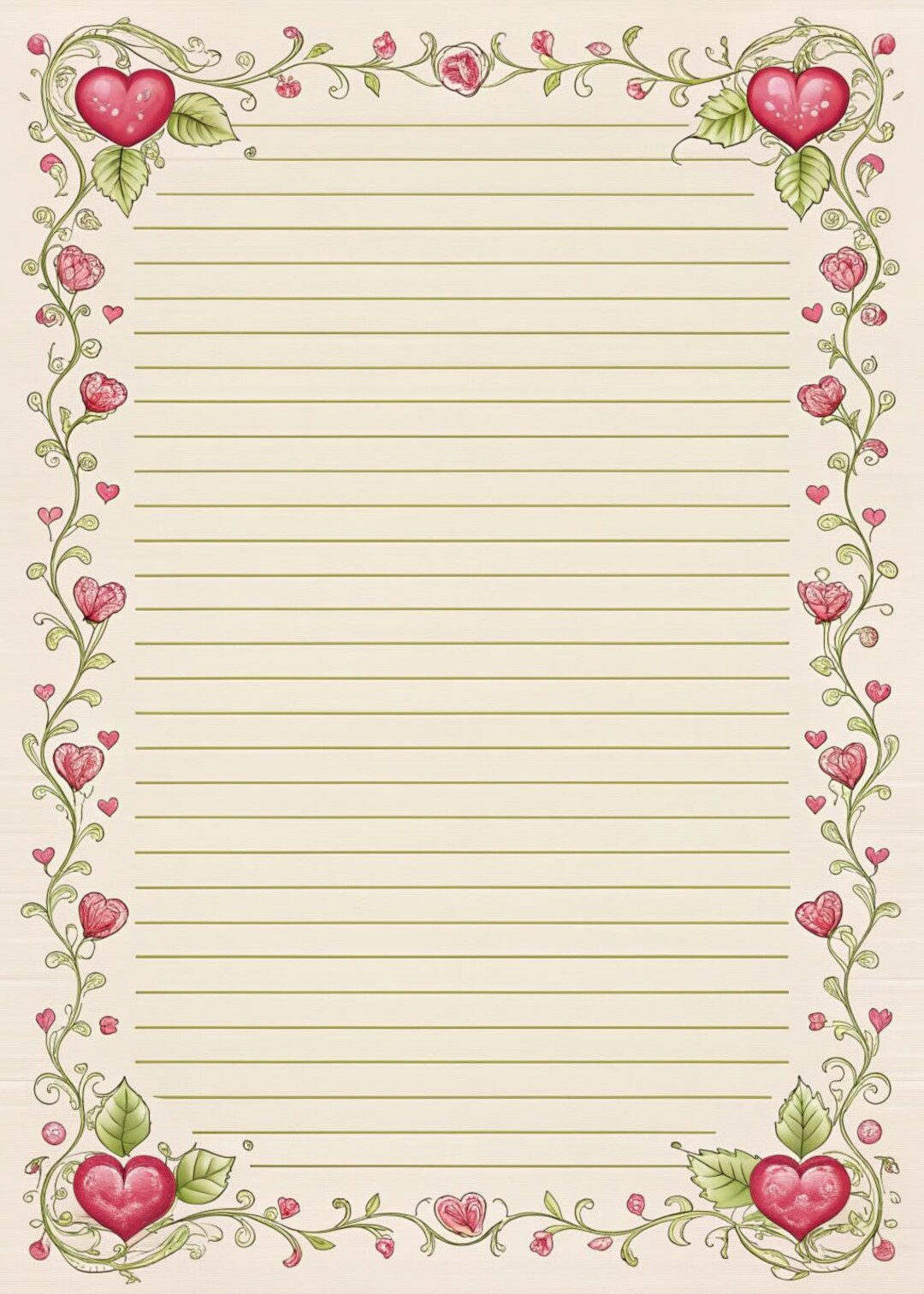 30 Beautiful Planner & Journal Pages – Flowers, Hearts, Lined ...
