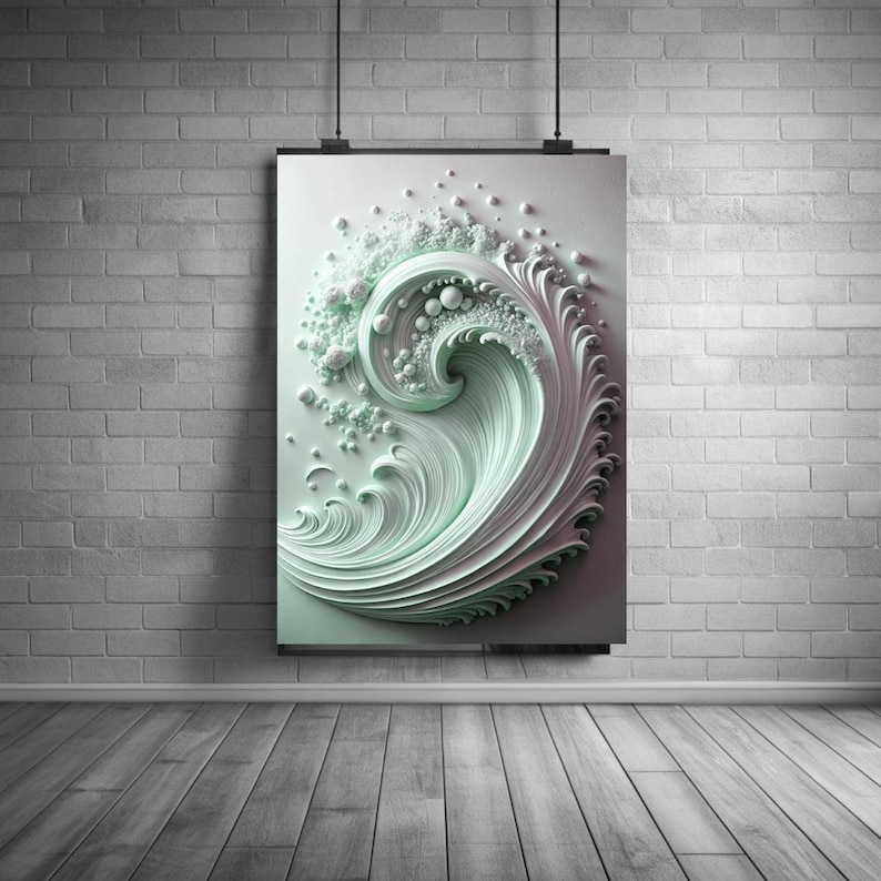 5 Digital Poster of 3D Plaster Molding, White Gypsum Molding for ...