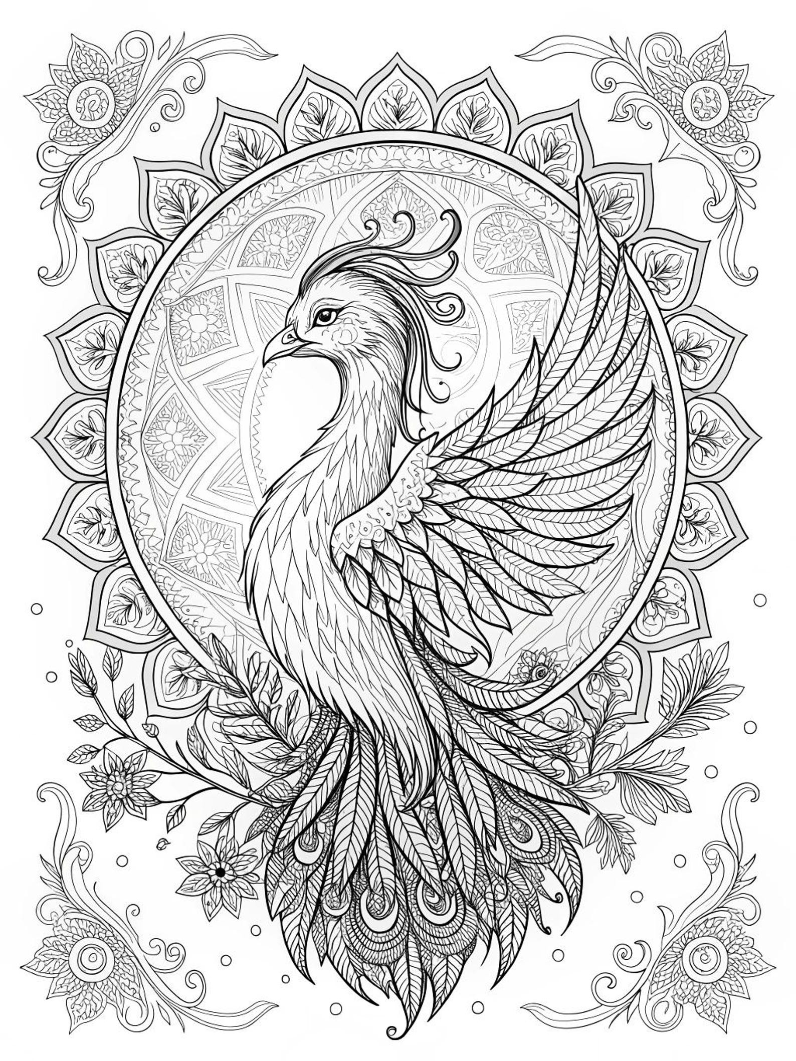 Animal Mandala Coloring Pages | 46 Intricate Line Art Designs ...