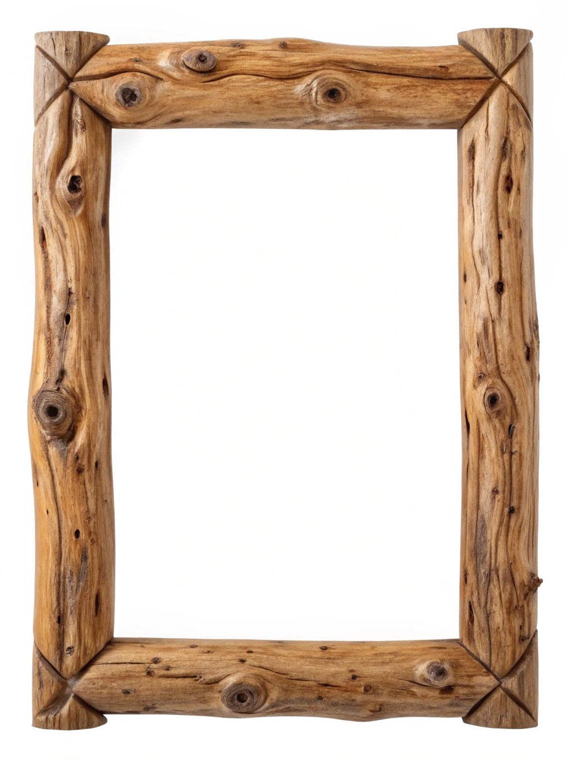 Rustic Wood Frame Clipart Set: Scrapbook & Wall Art (PNG Digital ...