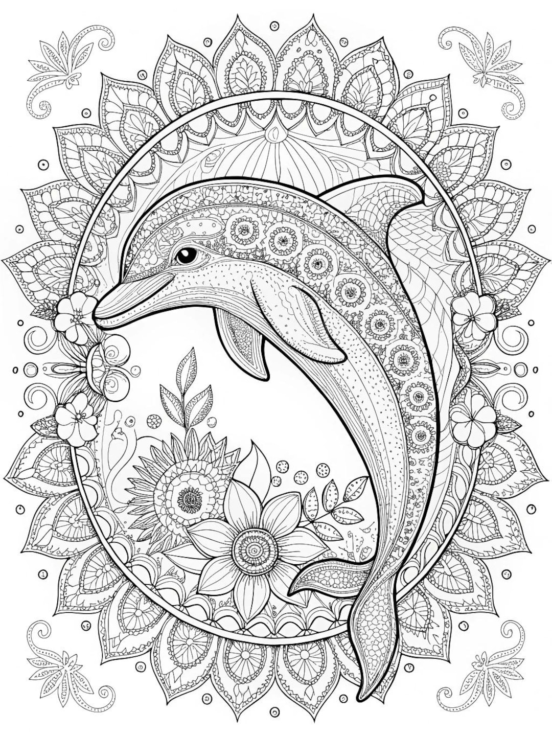 Animal Mandala Coloring Pages | 46 Intricate Line Art Designs ...