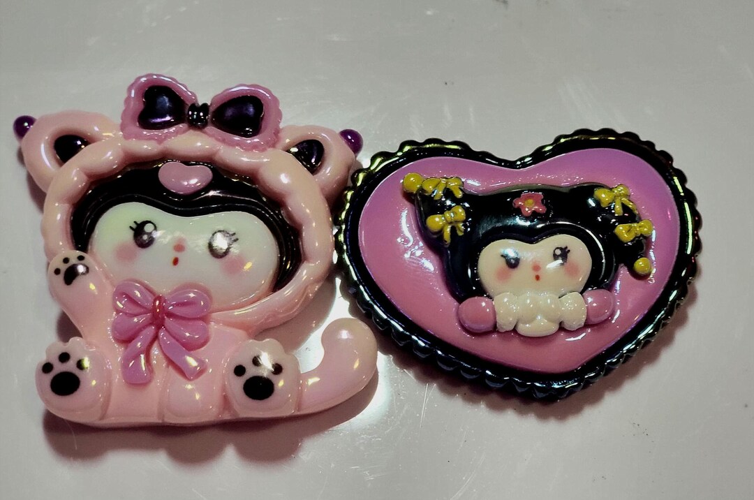 DIY 2pc Large Kuku Kawaii Style Beads - Etsy
