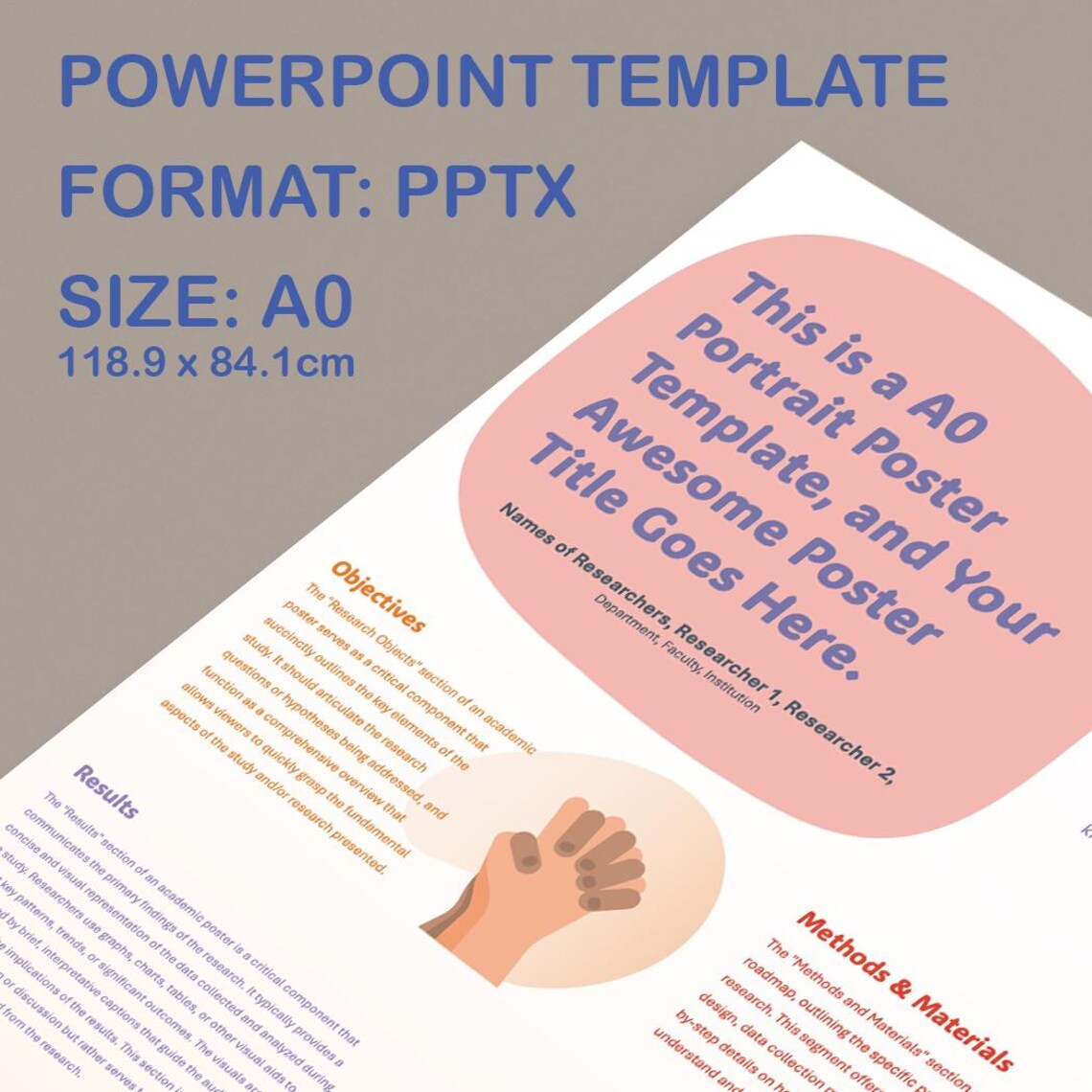 A0 Academic/research Poster Powerpoint Template | A0 Portrait | Digital ...