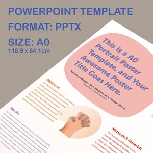 A0 Academic/research Poster Powerpoint Template | A0 Portrait | Digital ...
