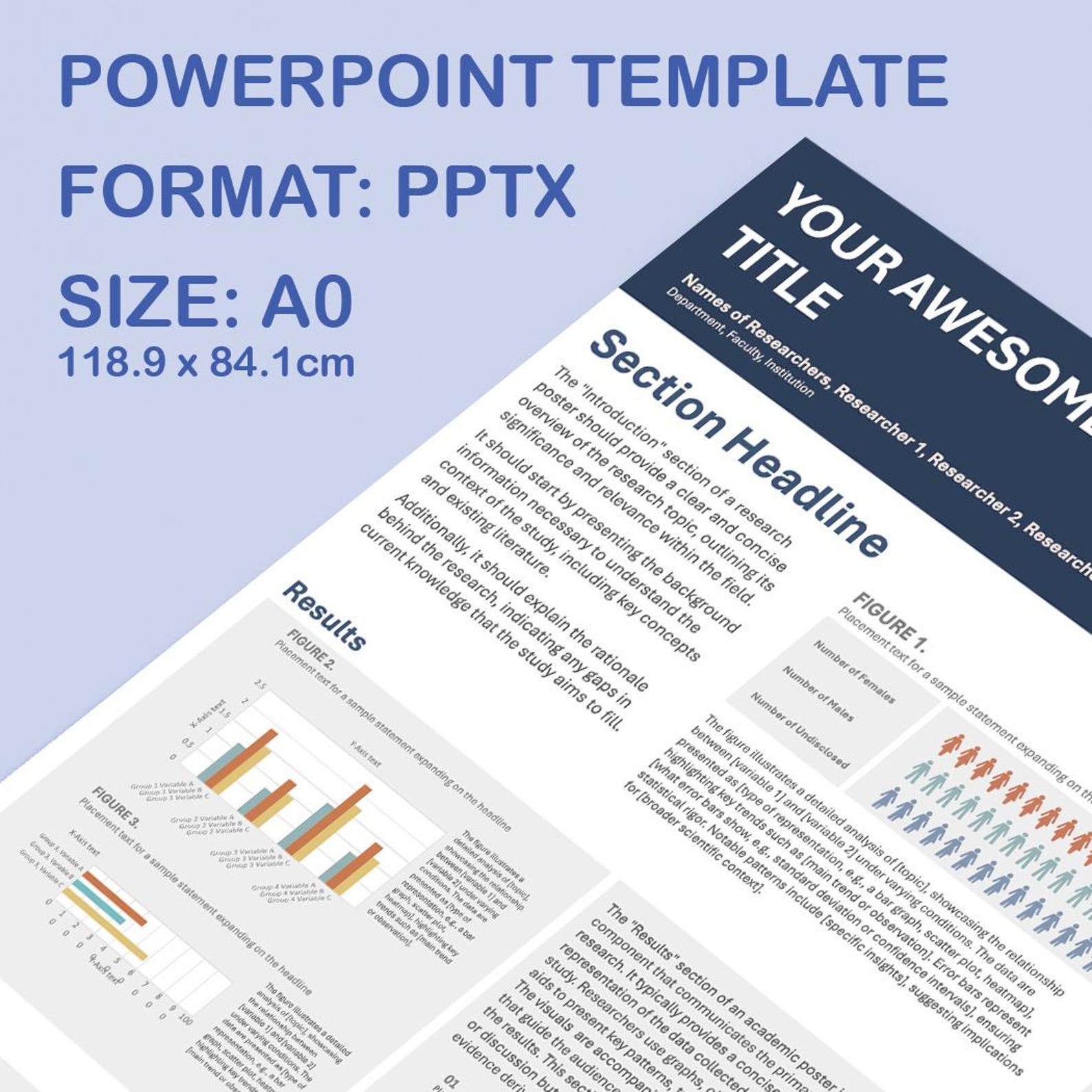 A0 Academic/research Poster Powerpoint Template | A0 Portrait | Digital ...