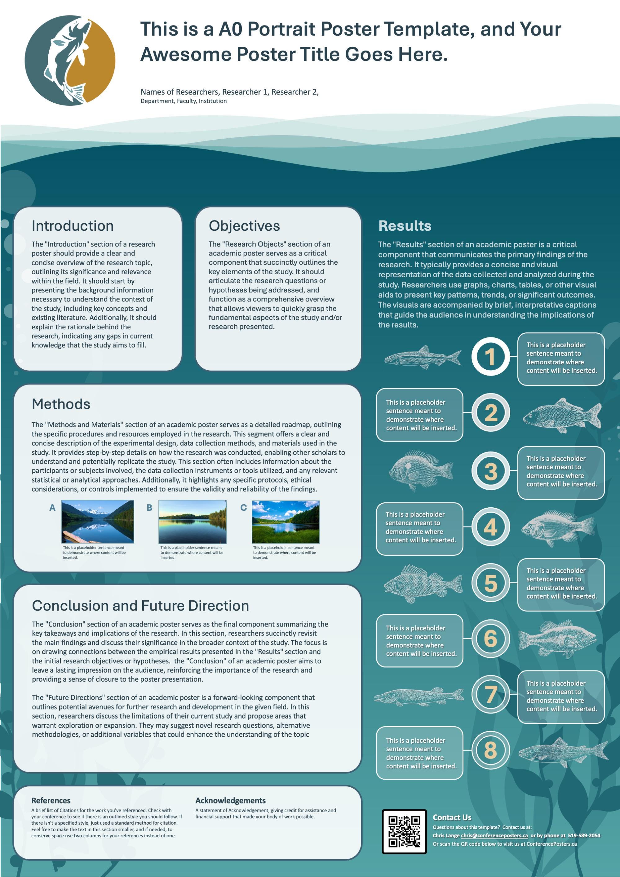 A0 Academic/research Poster Powerpoint Template | A0 Portrait | Digital ...