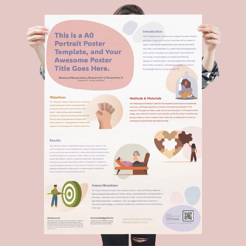 A0 Academic/research Poster Powerpoint Template | A0 Portrait | Digital ...