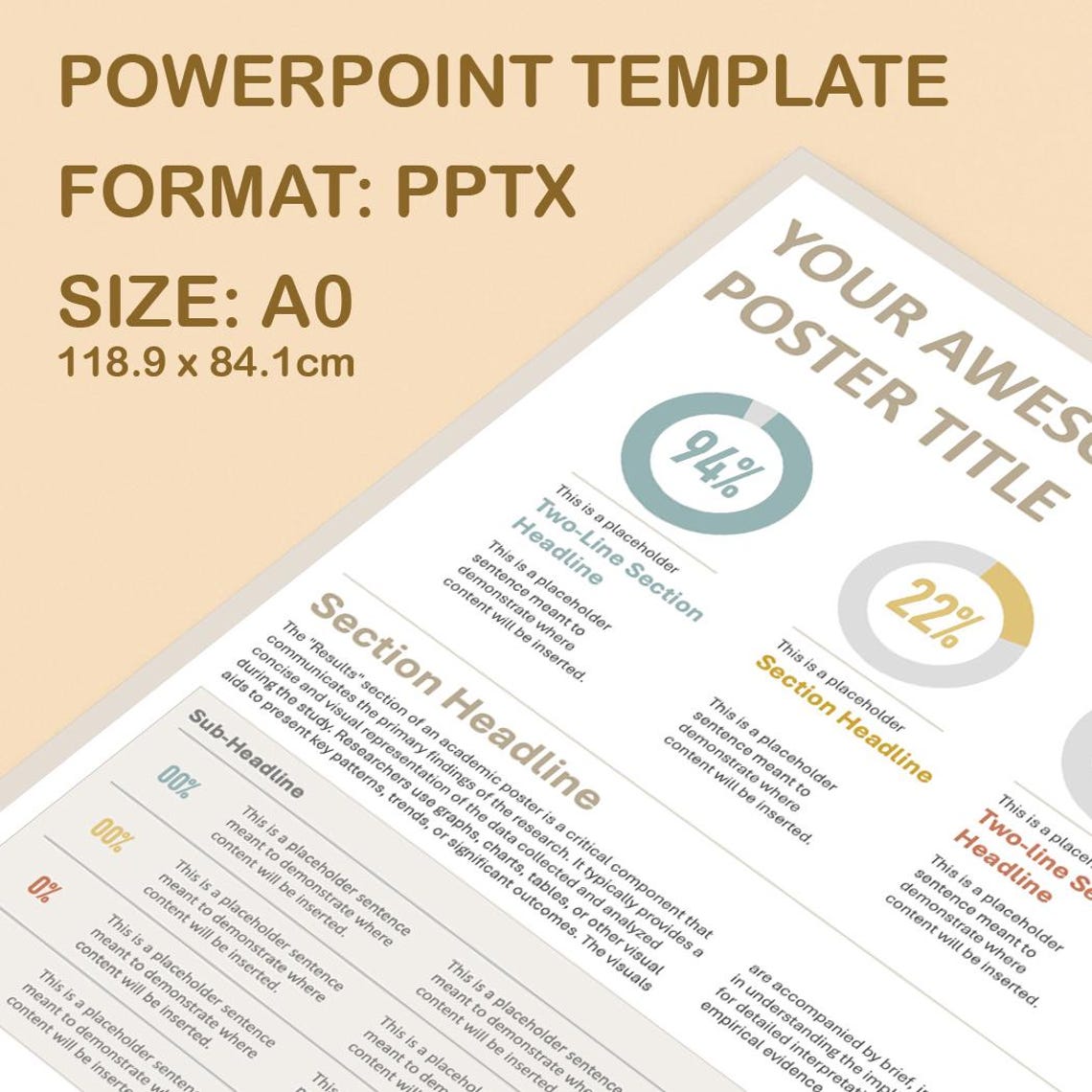 A0 Academic/research Poster Powerpoint Template | A0 Portrait | Digital ...